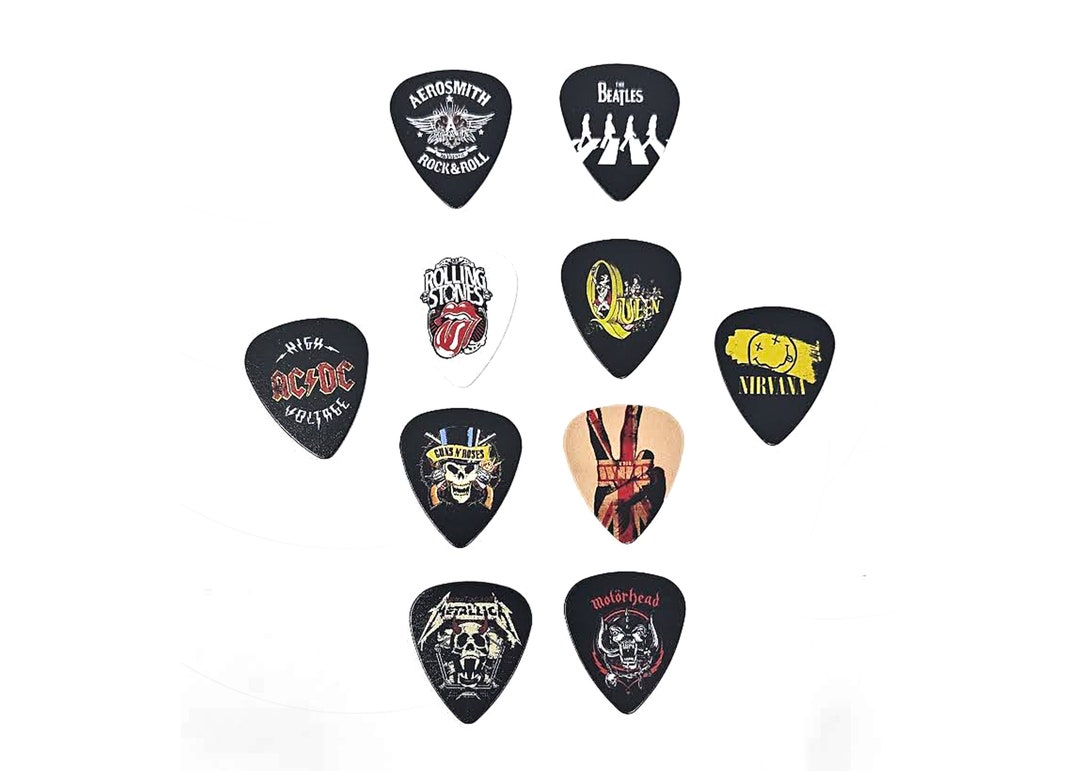 Rock Bands Logo Vol 1 Picks: 10-pack of Standard Celluloid - 0.71mm - Etsy