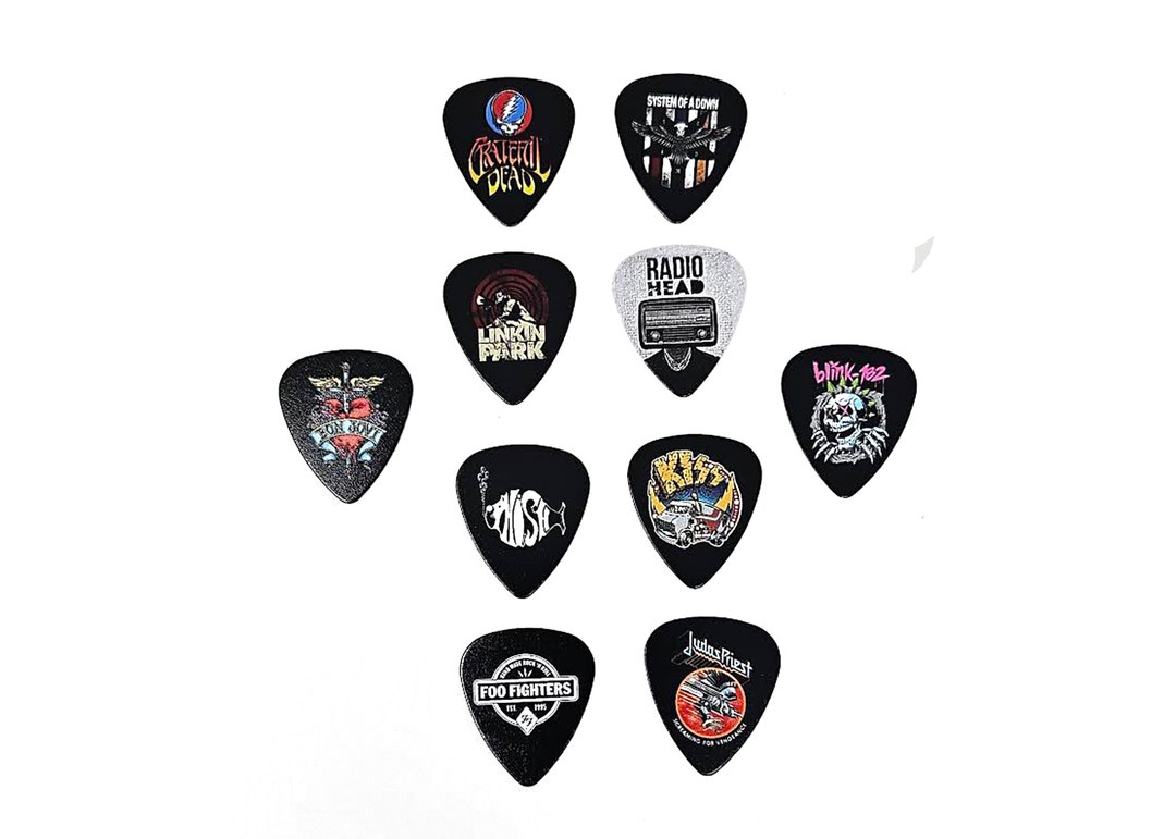 Rock Bands Logo Vol 2 Picks: 10-pack of Standard Celluloid - 0.71mm - Etsy