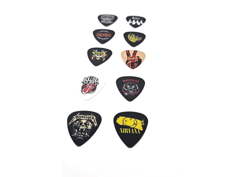 Rock Bands Logo Vol 1 Picks: 10-pack of Standard Celluloid - 0.71mm - Etsy