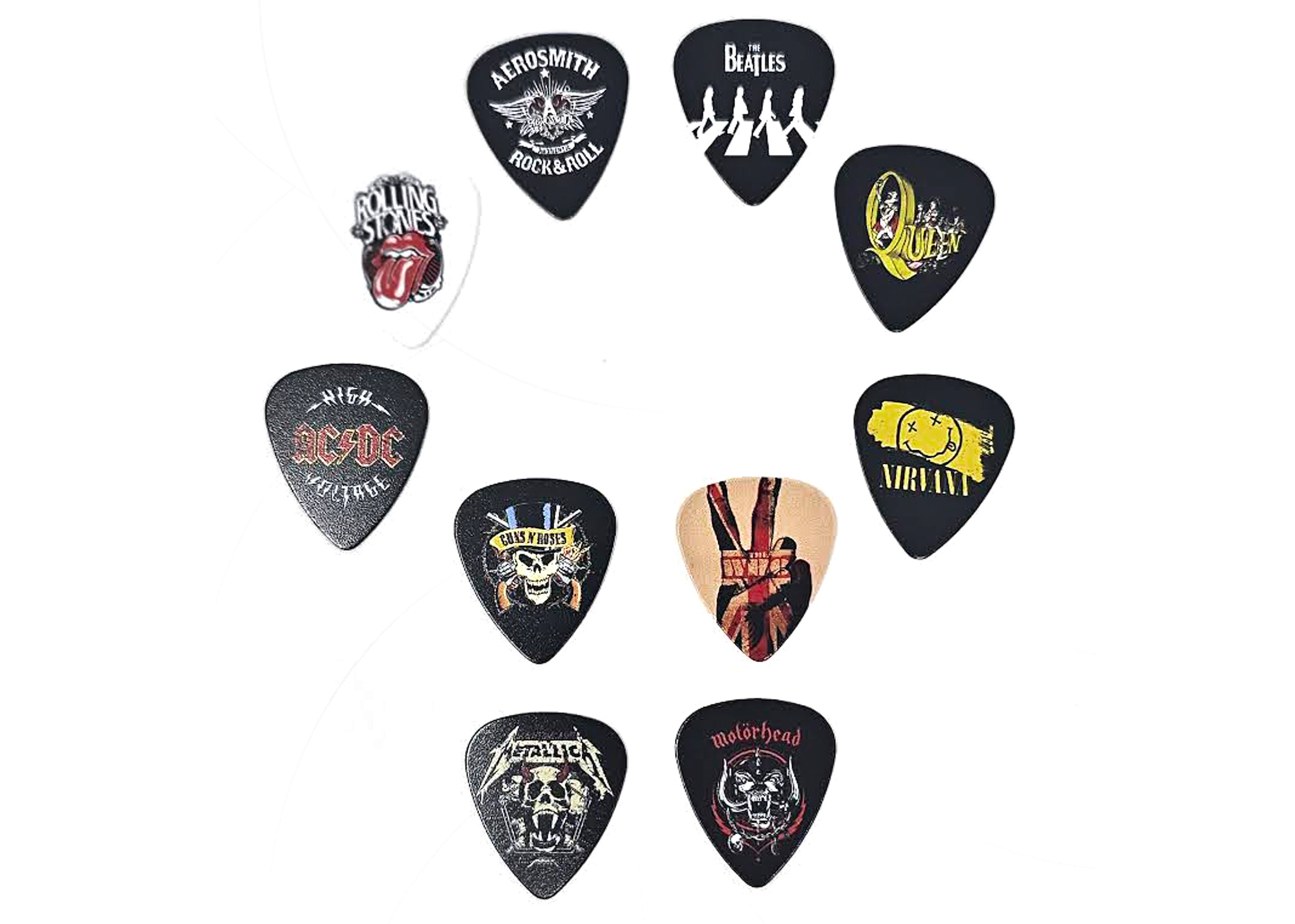 Rock Bands Logo Vol 1 Picks: 10-pack of Standard Celluloid - 0.71mm - Etsy