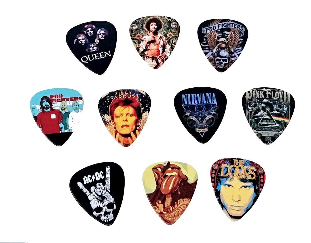 Rock Band Picks: 10-pack of Standard Celluloid - 0.71mm - Etsy