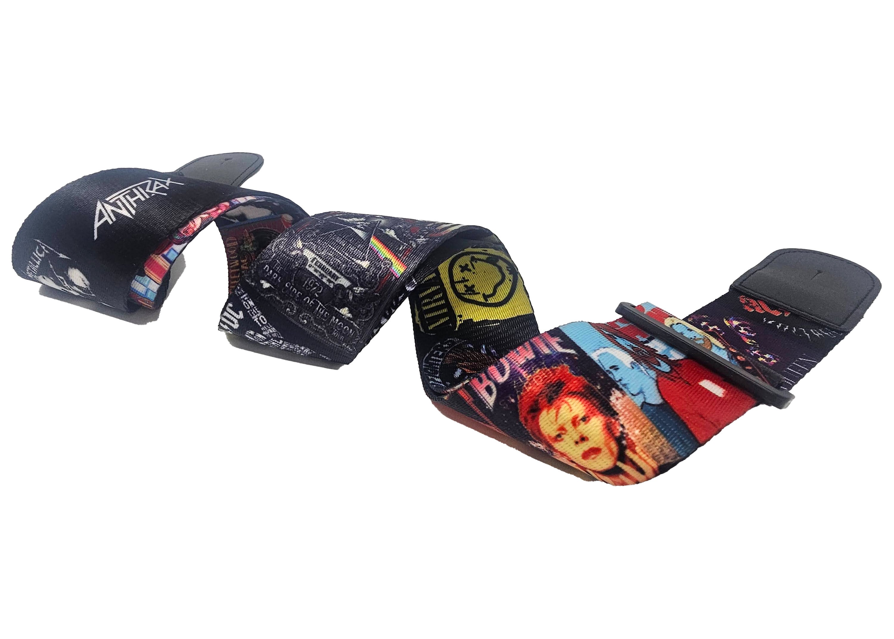 Popular Rock Bands Polyester Guitar Strap | for Electric and Hollow ...