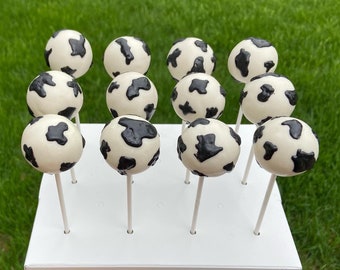 Cow Print and Sprinkled Cake Pops - Etsy