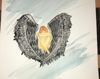 Fallen Angel Printable Digital Download Digital Art High Resolution - Etsy