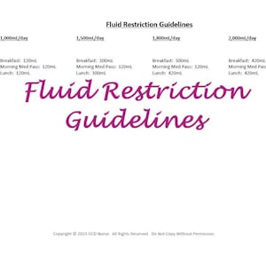 Fluid Restriction Guidelines - Etsy
