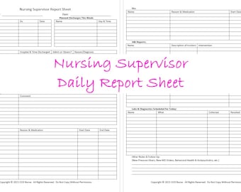 Nurse Management Daily Planner - Etsy