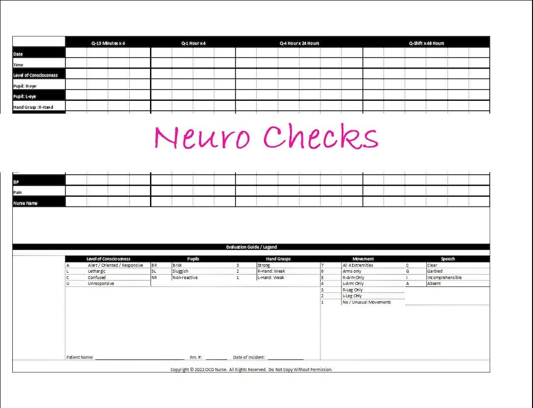 Neuro Checks - Etsy