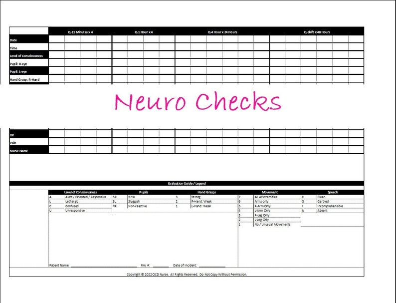 Neuro Checks - Etsy