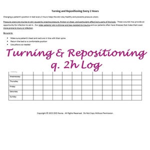 Turn and Reposition Every 2 Hours - Etsy