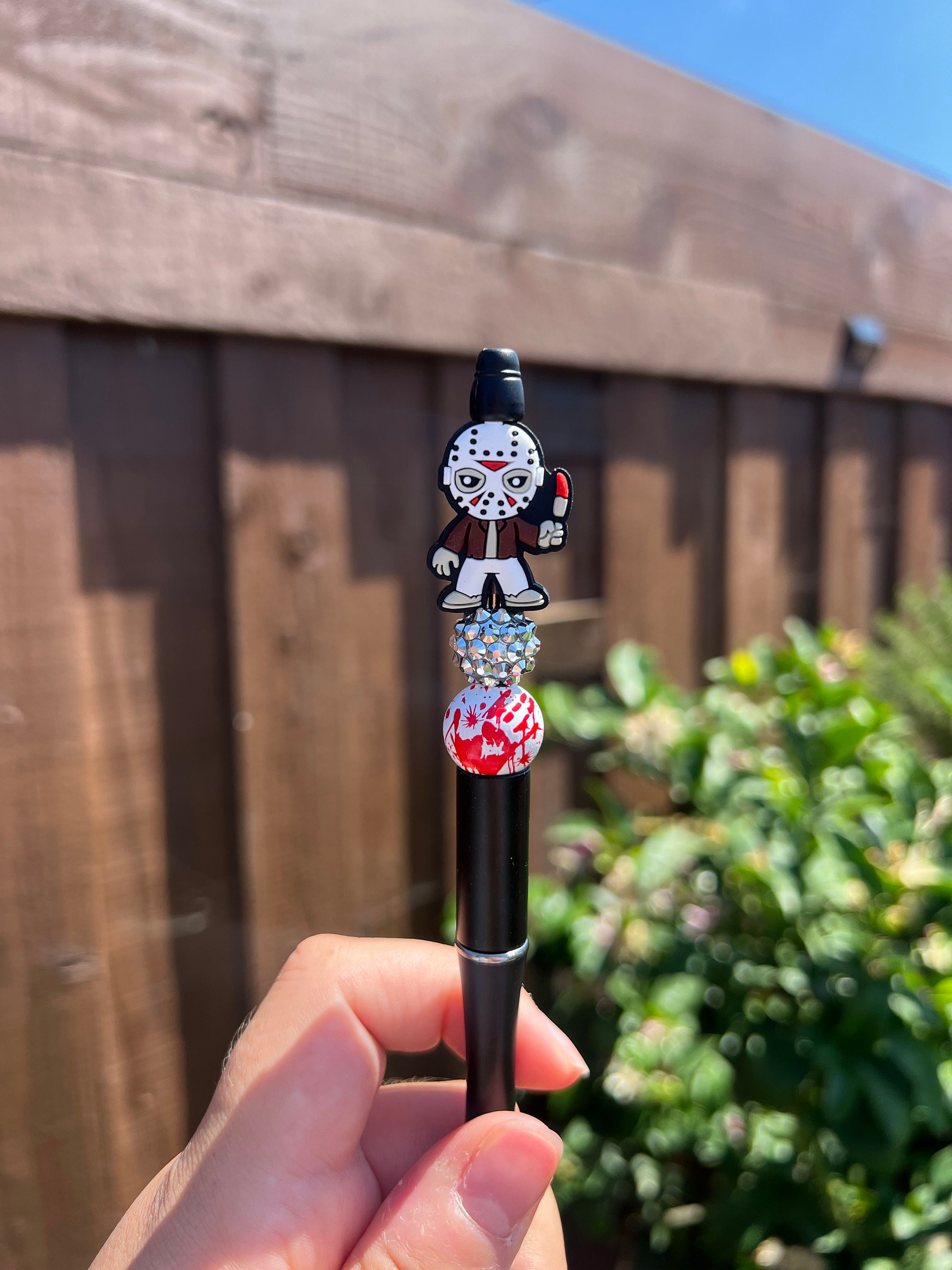 Horror Movie Pens Halloween Character Pens Horror Beaded Pens - Etsy