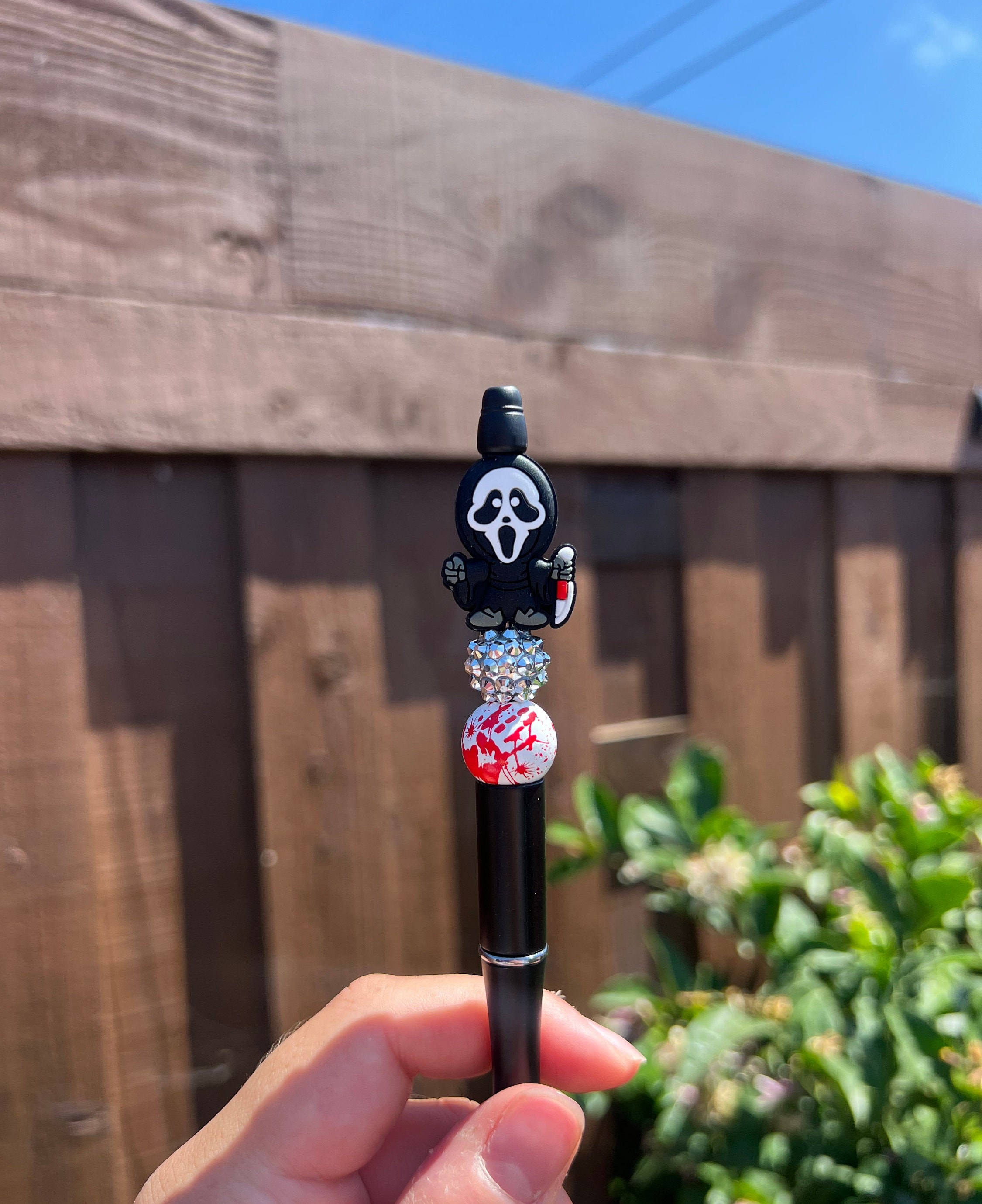 Horror Movie Pens Halloween Character Pens Horror Beaded Pens - Etsy
