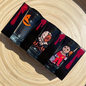 Horror Shot Glasses Horror Shot Glass Set Shot Glasses - Etsy