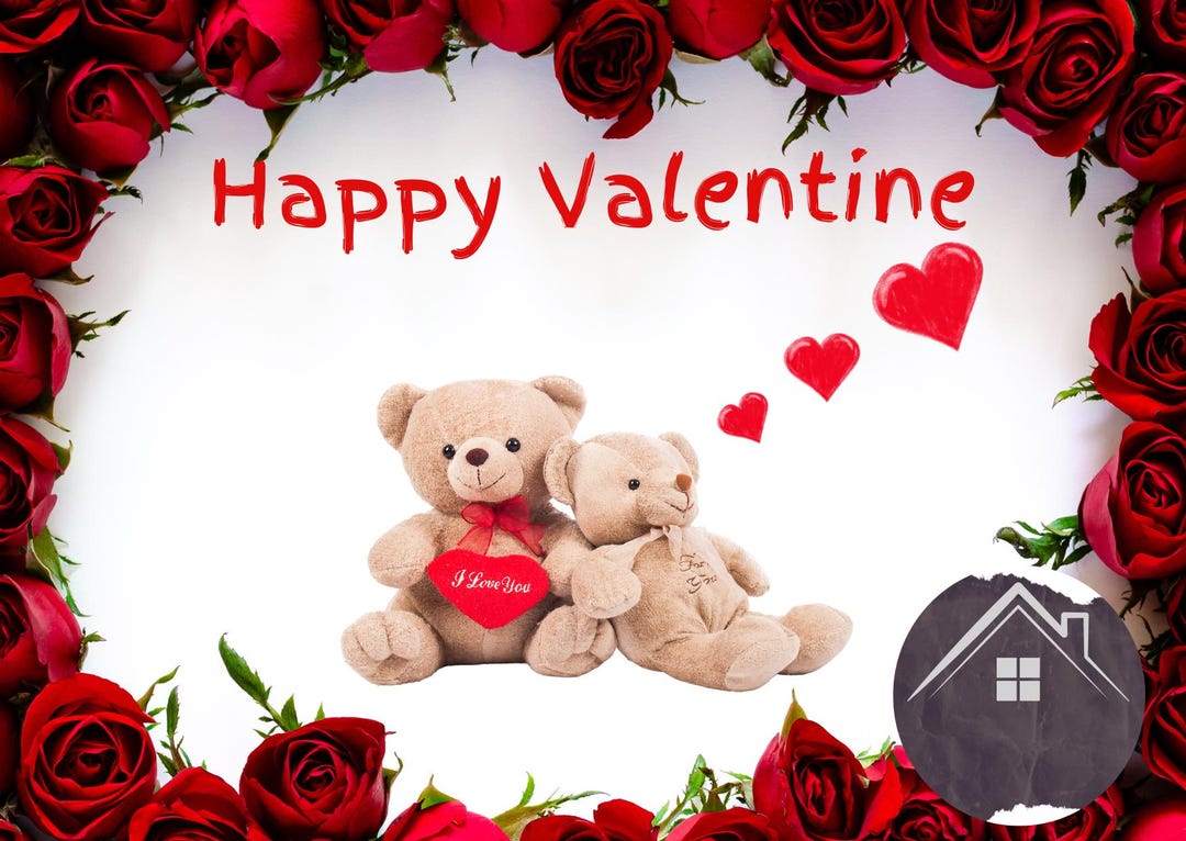 Digital Valentine Cards (bundle of 5) | Valentine Card | Romantic Card ...