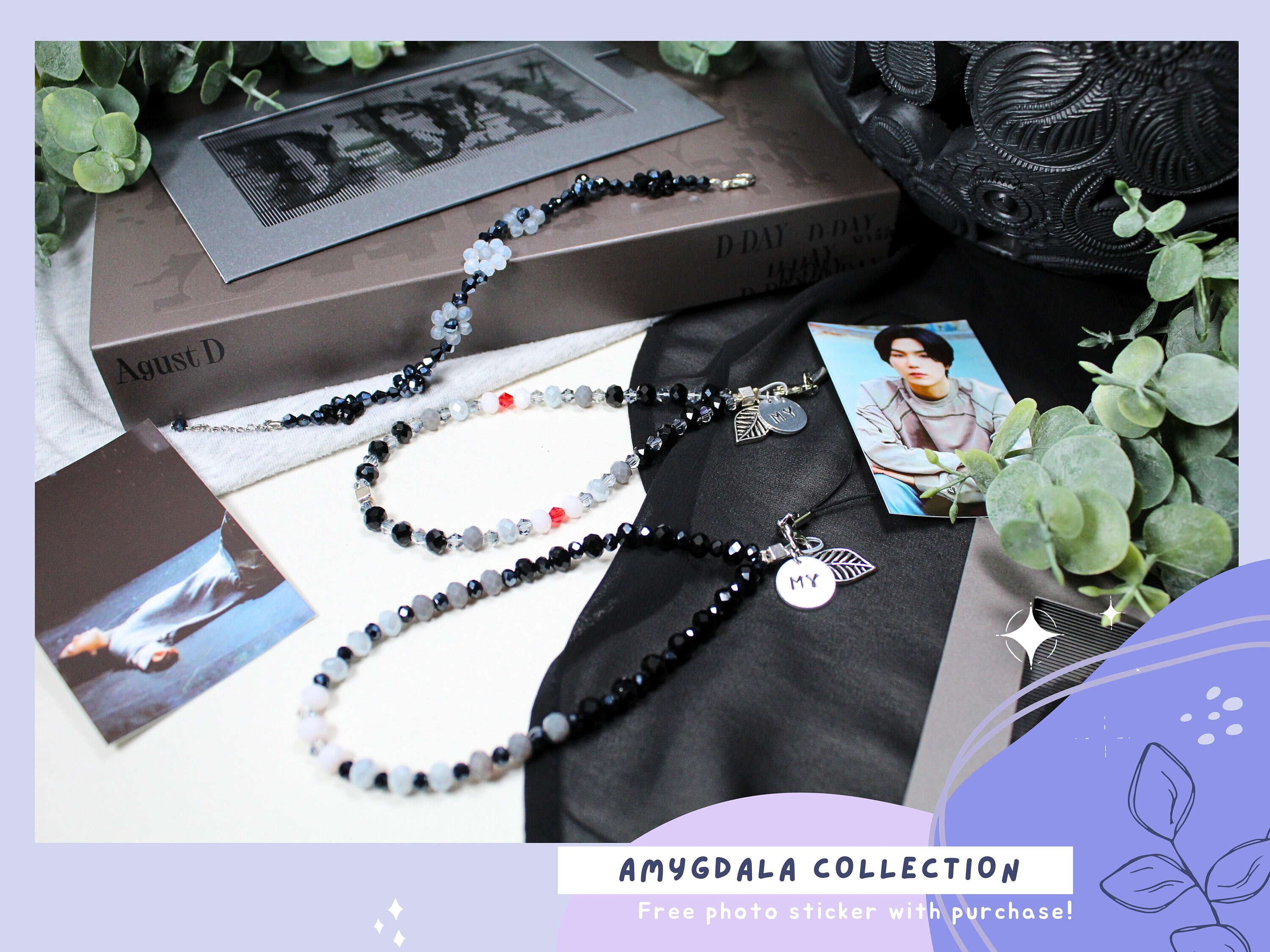 AGUST D SUGA Amygdala Collection Beaded Accessories Phone Charms ...