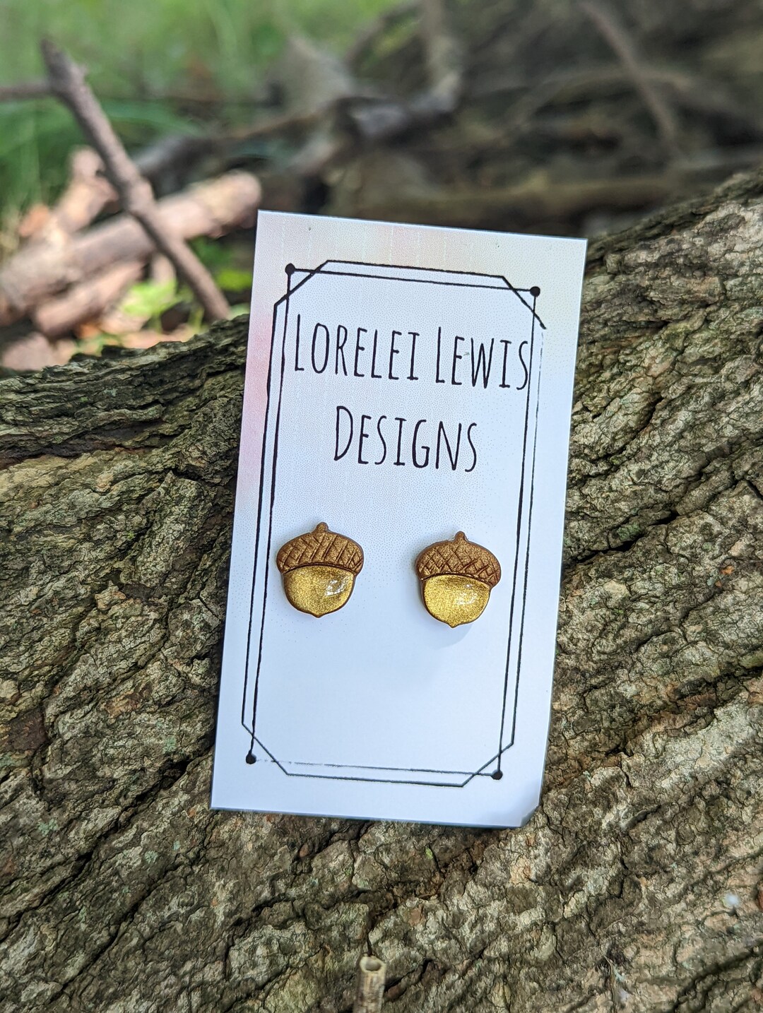 Polymer Clay Acorn Stud Earrings, Nature Earrings, Boho Jewelry, Gift ...