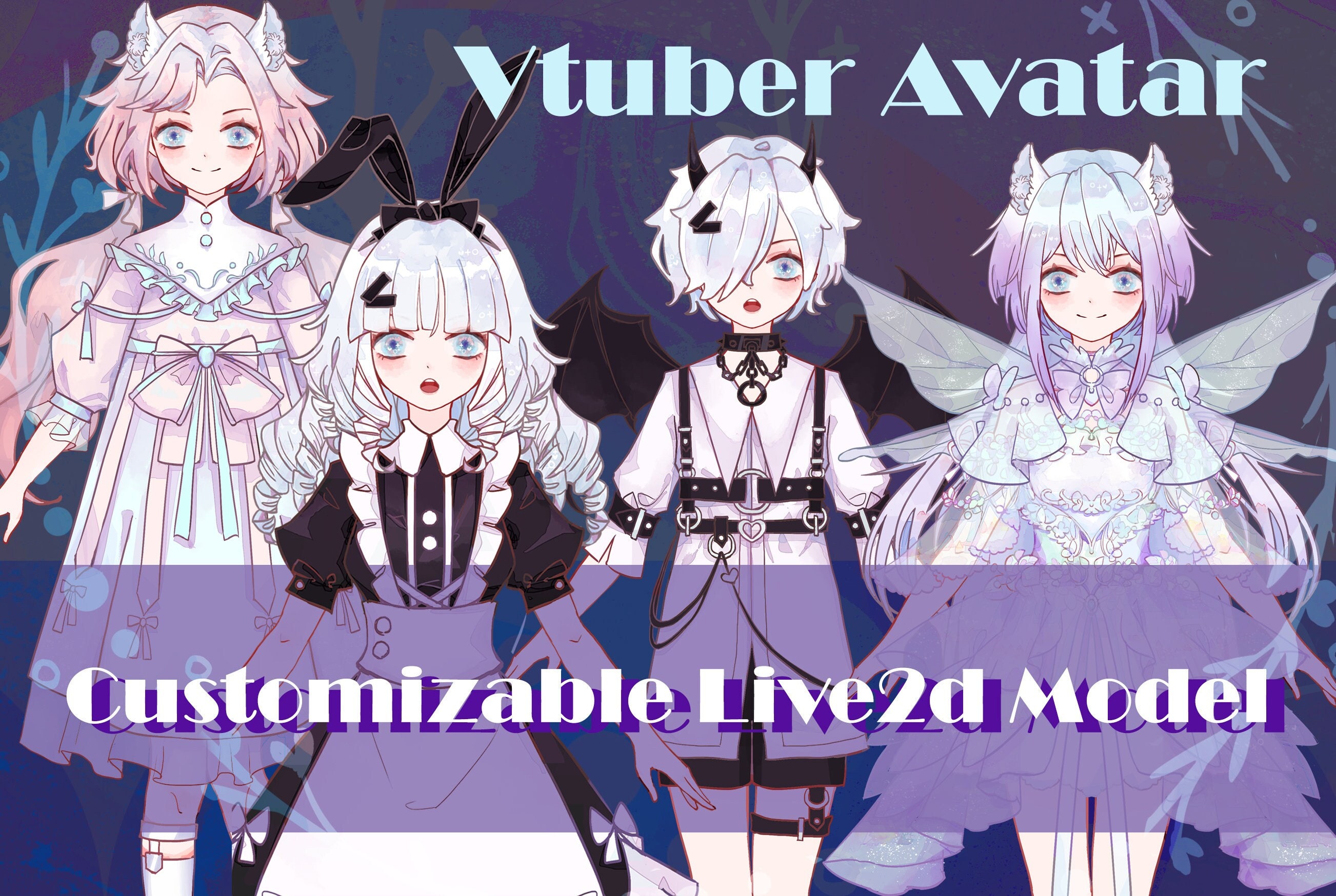 Customizable Live2d Model Vtuber Avatar Anime Girl - Etsy Singapore