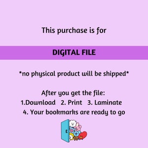 Printable BTS Inspired Bookmarks, Set of 6, Digital Bookmarks to ...