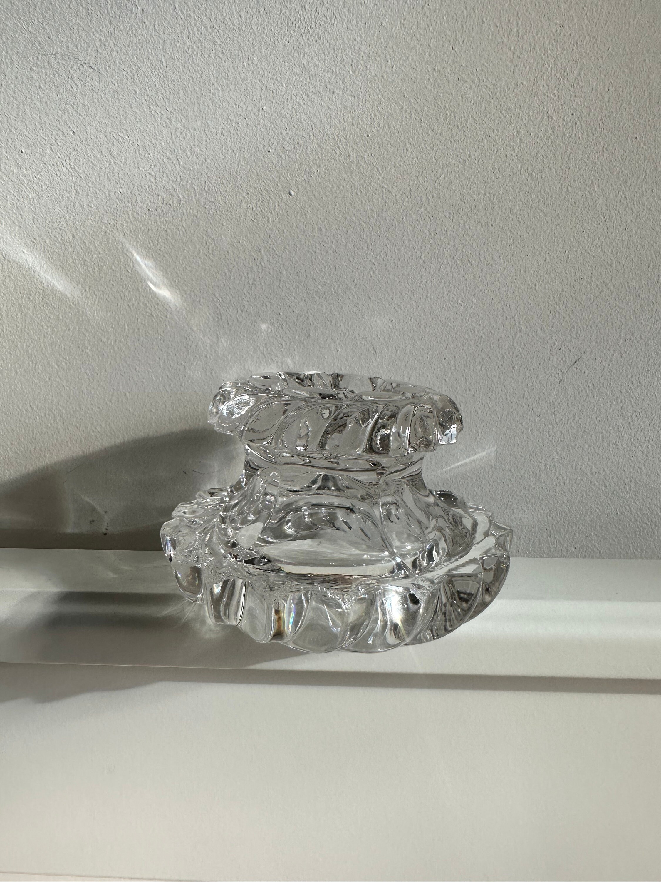 Beautiful Vintage Italian Crystal Glass Ring Holder, Chic Decor, Ornate ...