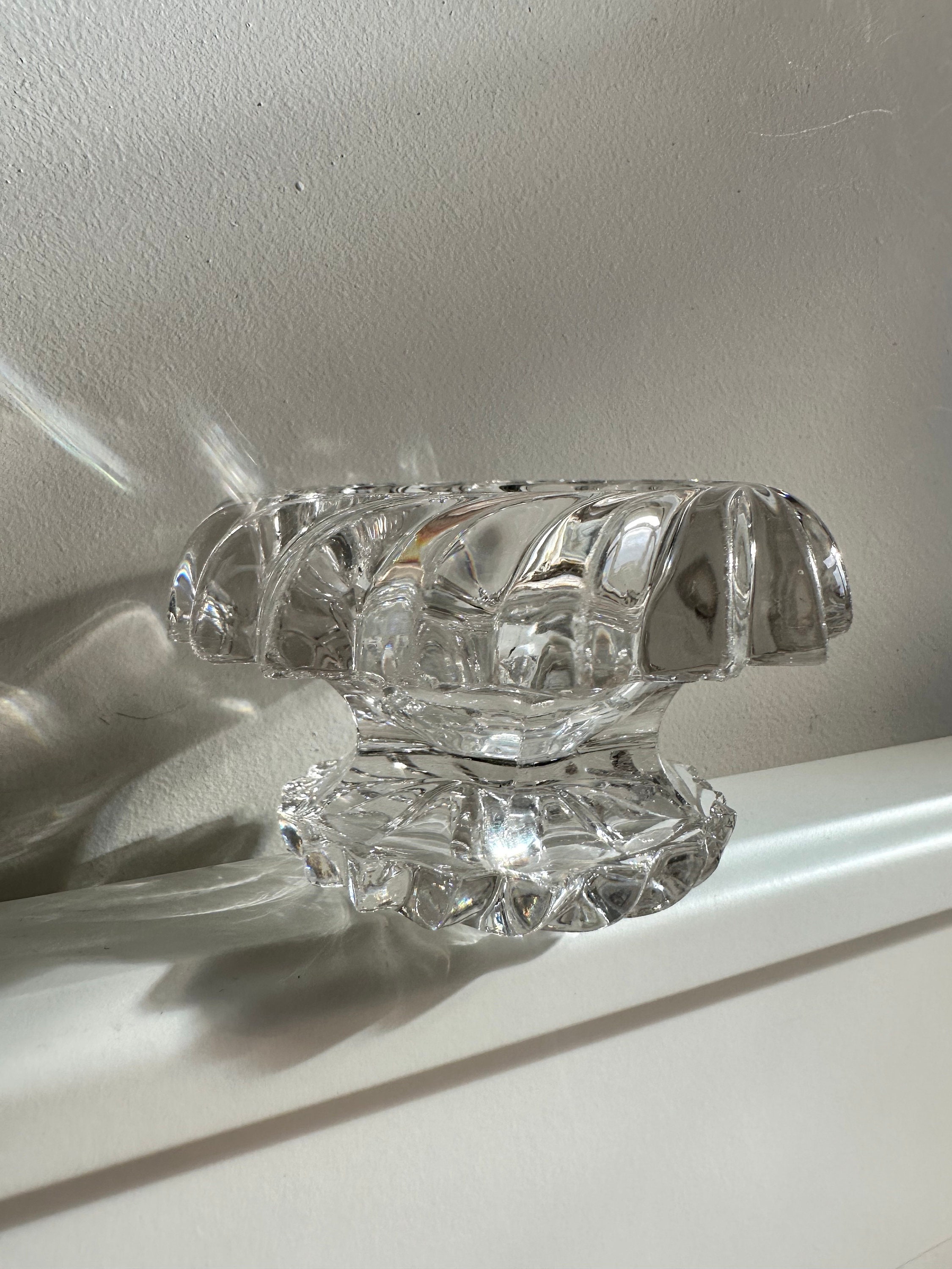 Beautiful Vintage Italian Crystal Glass Ring Holder, Chic Decor, Ornate ...