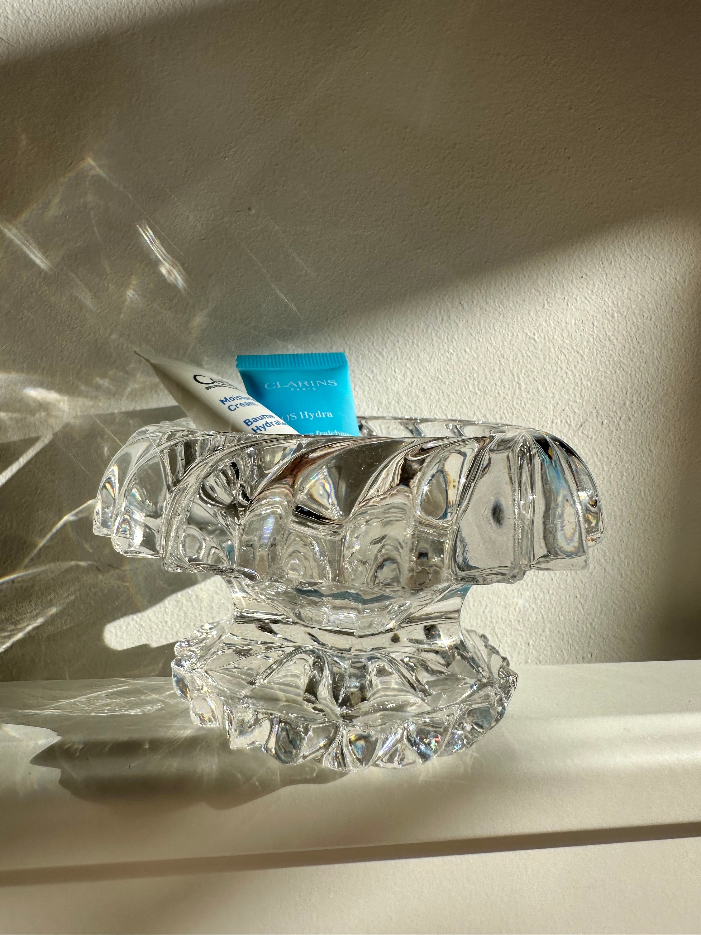 Beautiful Vintage Italian Crystal Glass Ring Holder, Chic Decor, Ornate ...