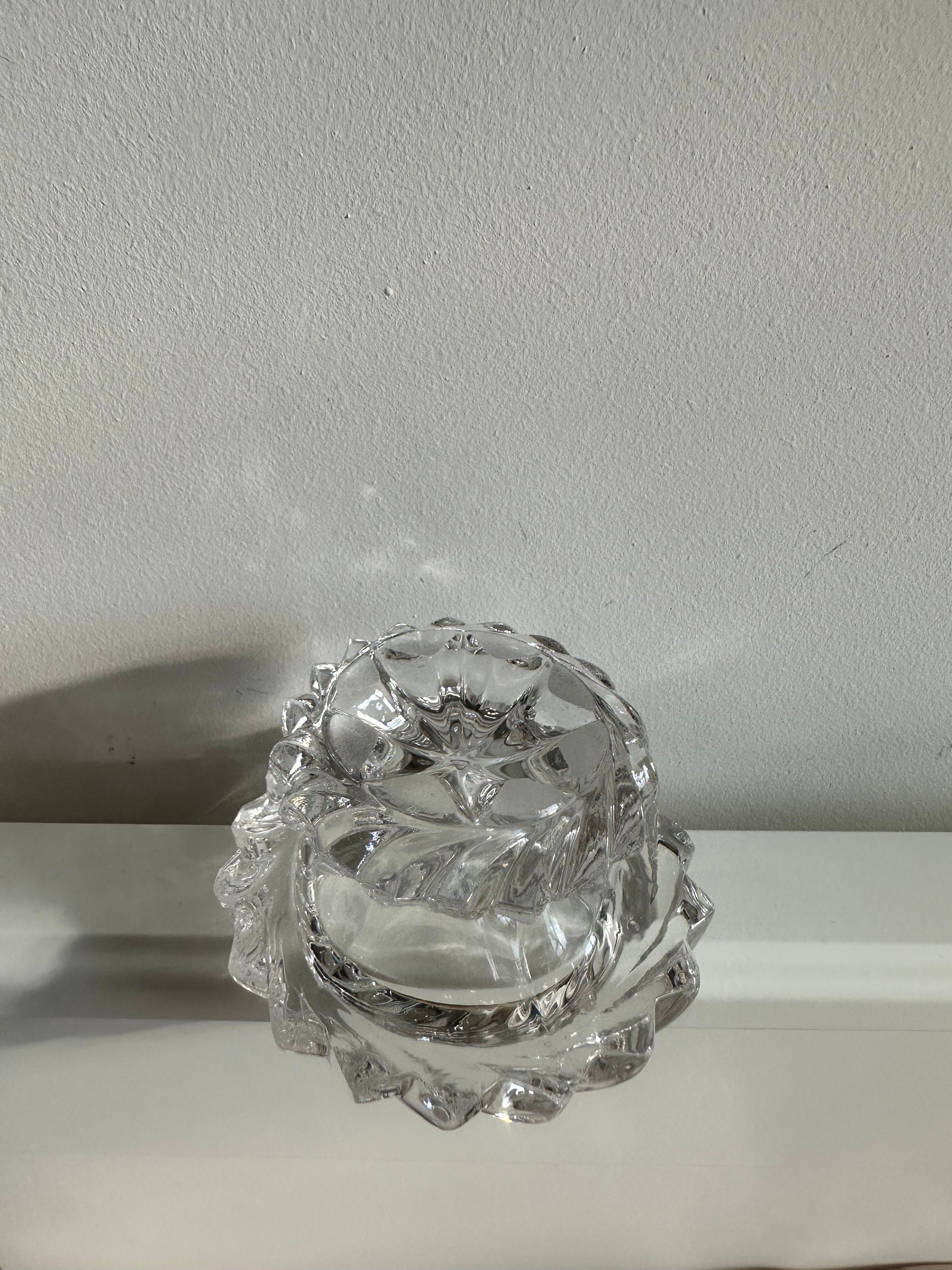 Beautiful Vintage Italian Crystal Glass Ring Holder, Chic Decor, Ornate ...