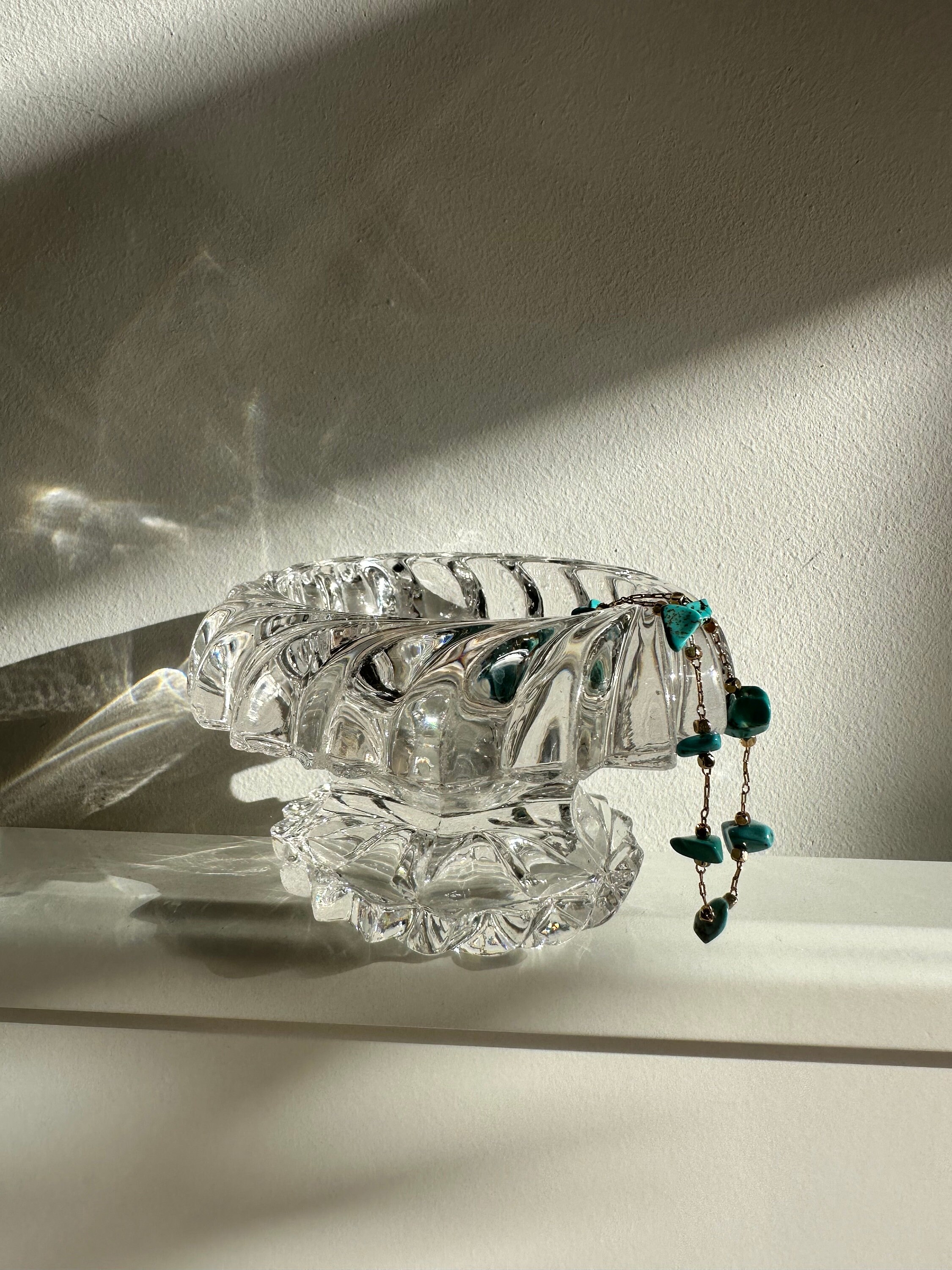 Beautiful Vintage Italian Crystal Glass Ring Holder, Chic Decor, Ornate ...