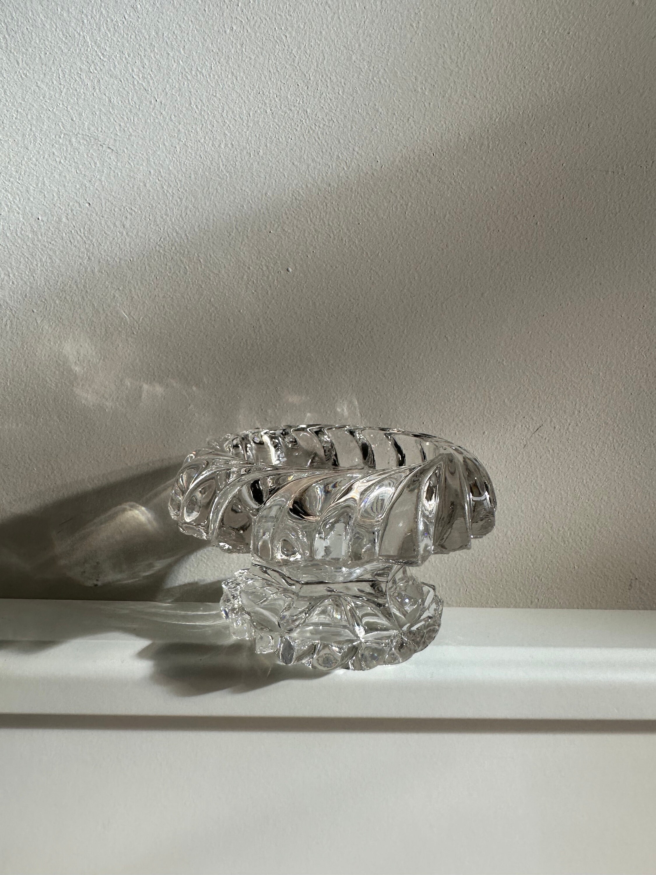 Beautiful Vintage Italian Crystal Glass Ring Holder, Chic Decor, Ornate ...