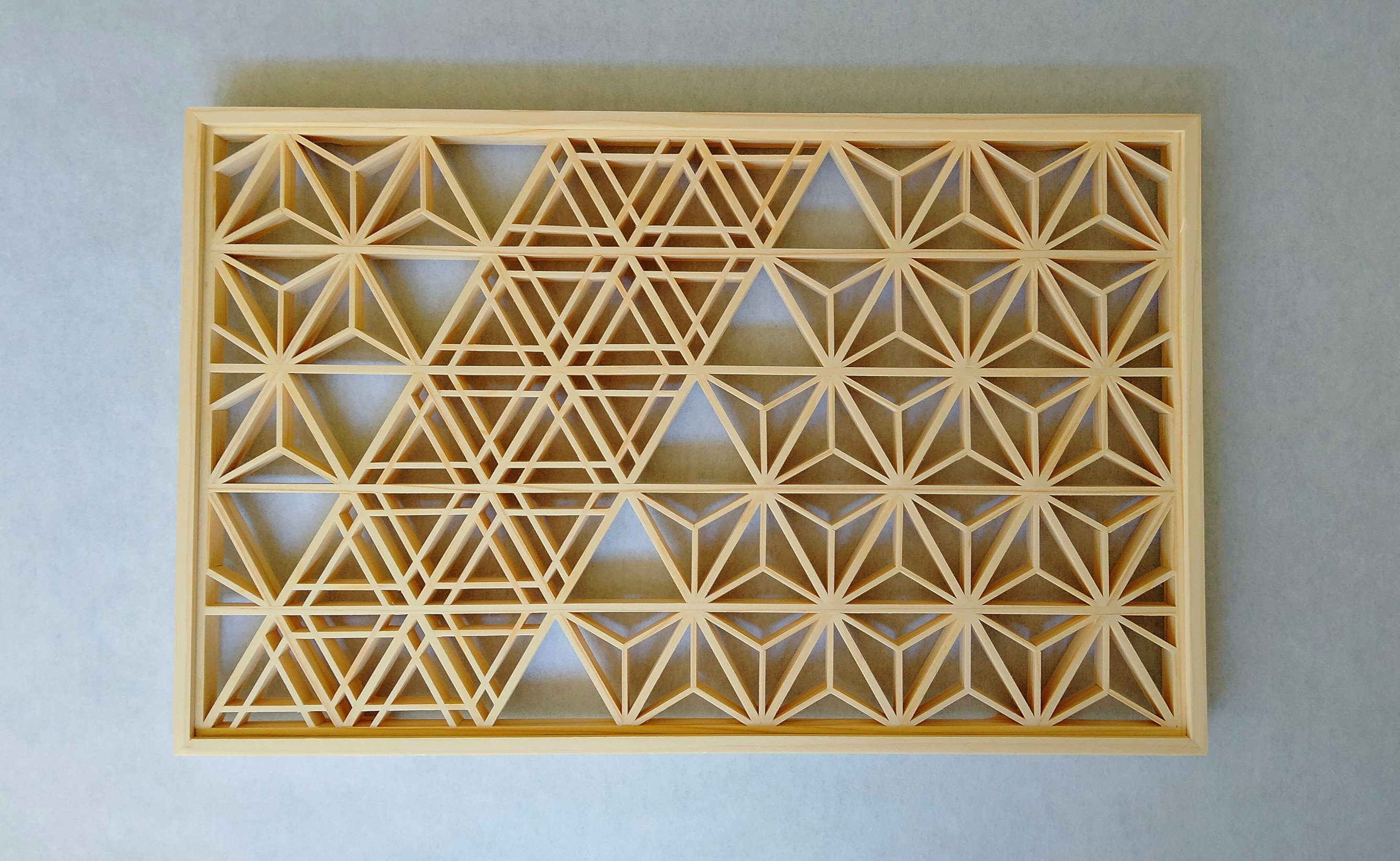 Kumiko Plate With Glass (large) / Handmade Japanese Wood Plate - Etsy