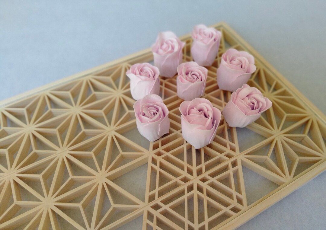 Kumiko Plate With Glass large / Handmade Japanese Wood Plate - Etsy