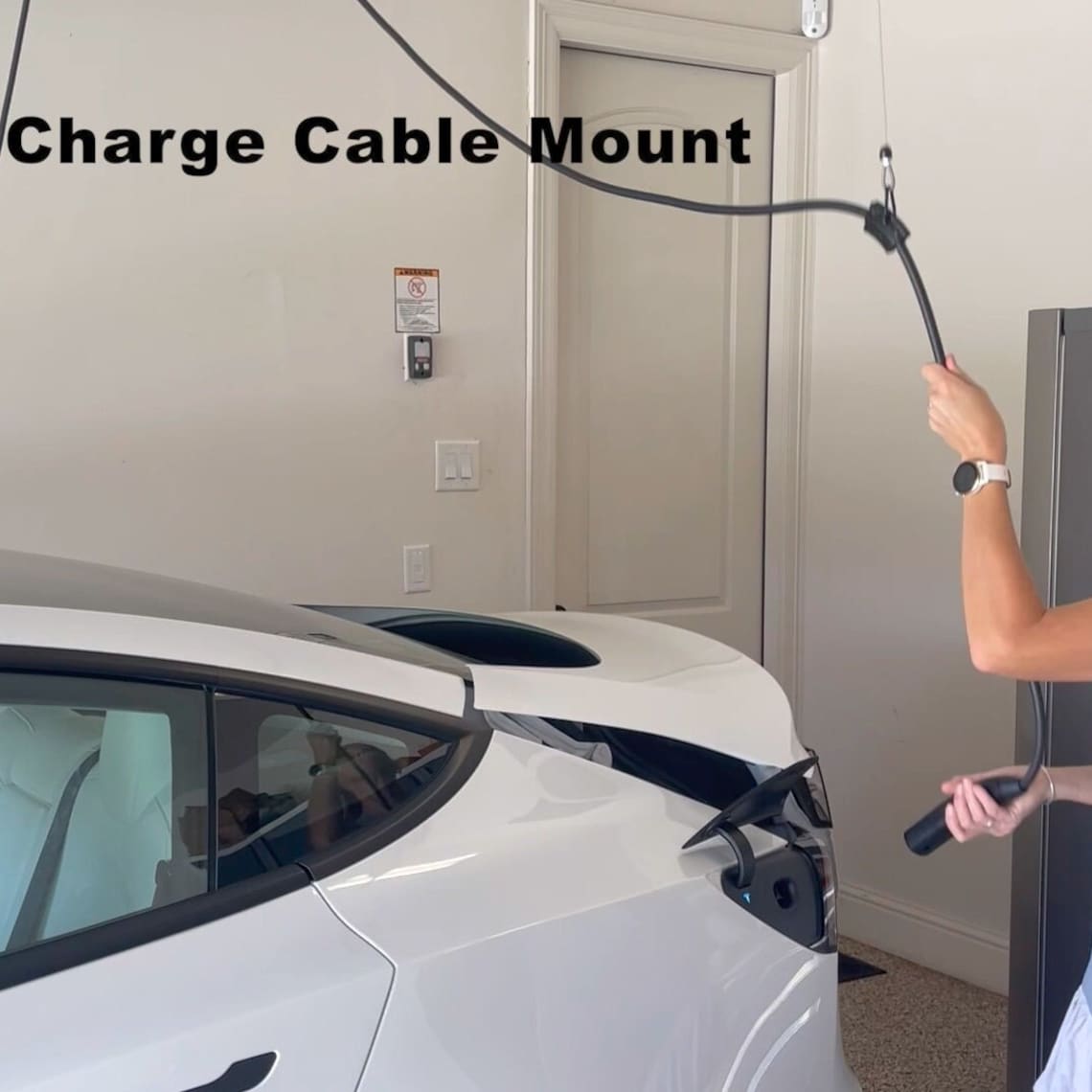 Retractable Overhead Charger Cable Mount Parts for Tesla Model S, 3, X ...
