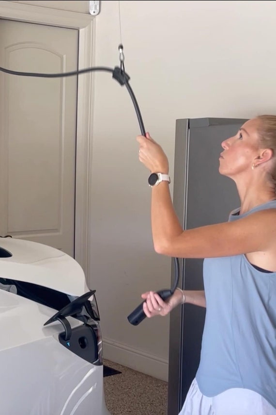 Retractable tesla charging cable store