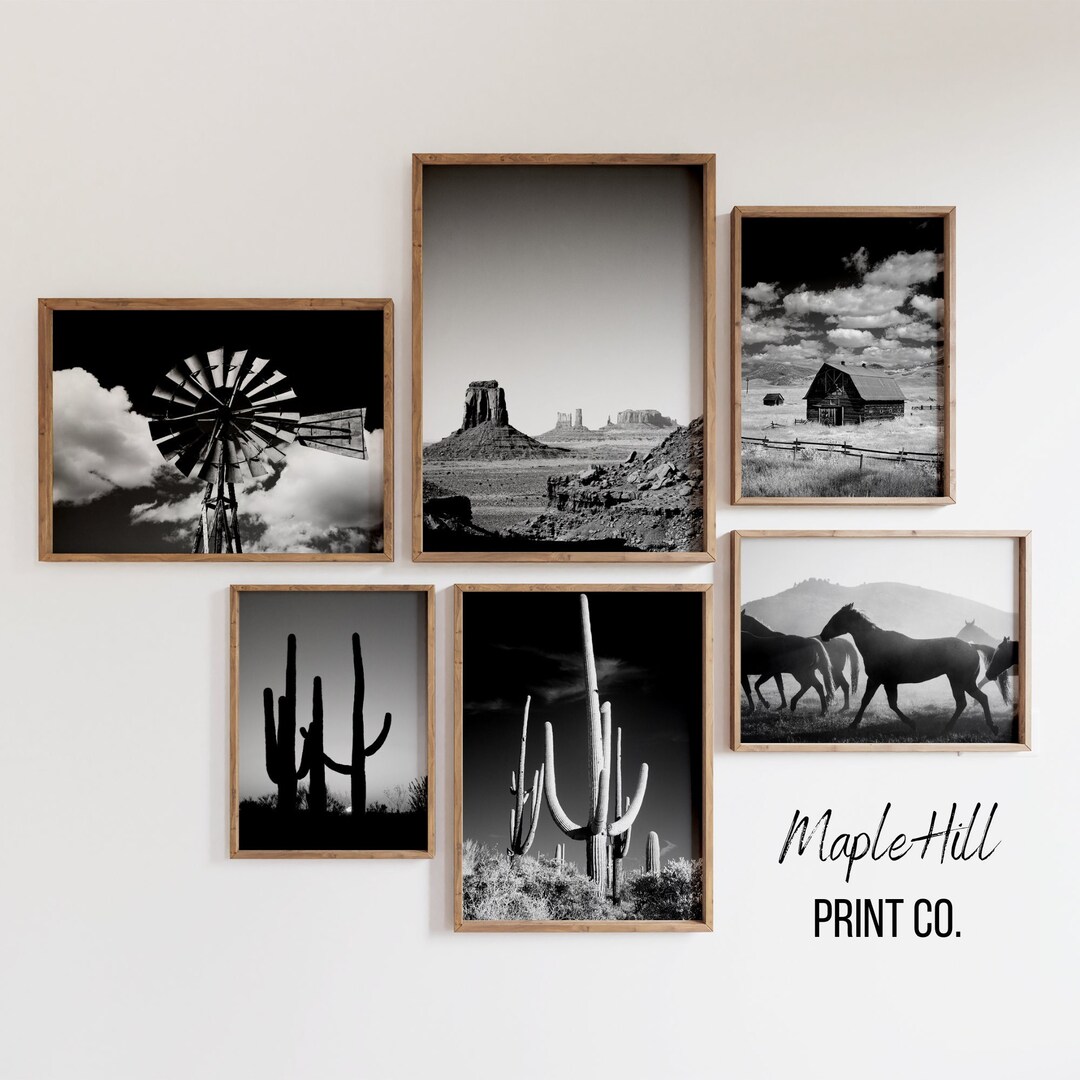 Western Wall Art, Southwest Wall Art Bundle, Digital Download, Cowboy ...