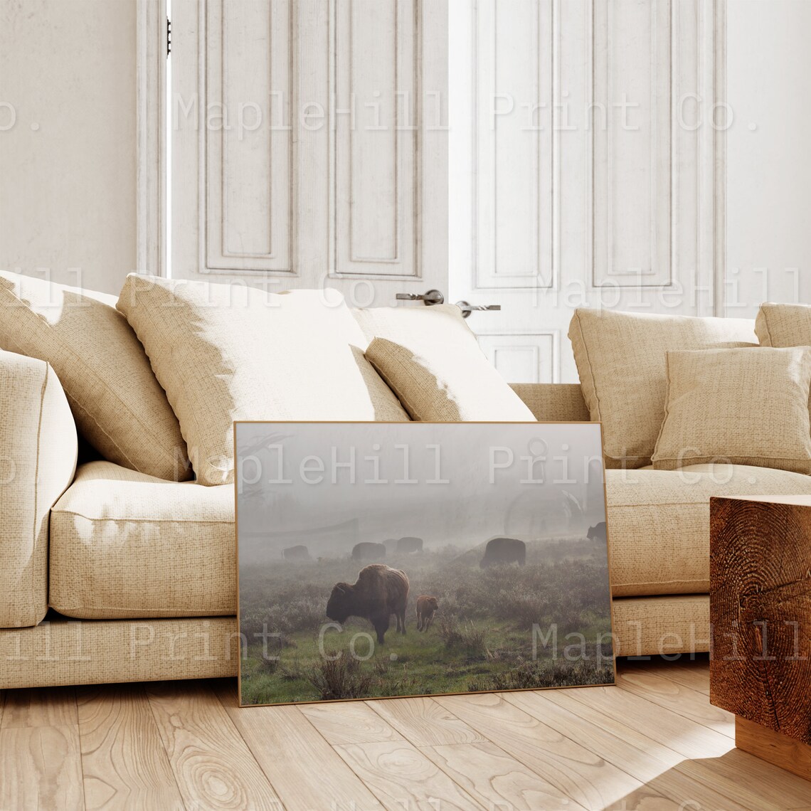 Buffalo Print Printable Bison Art Southwestern Decor - Etsy