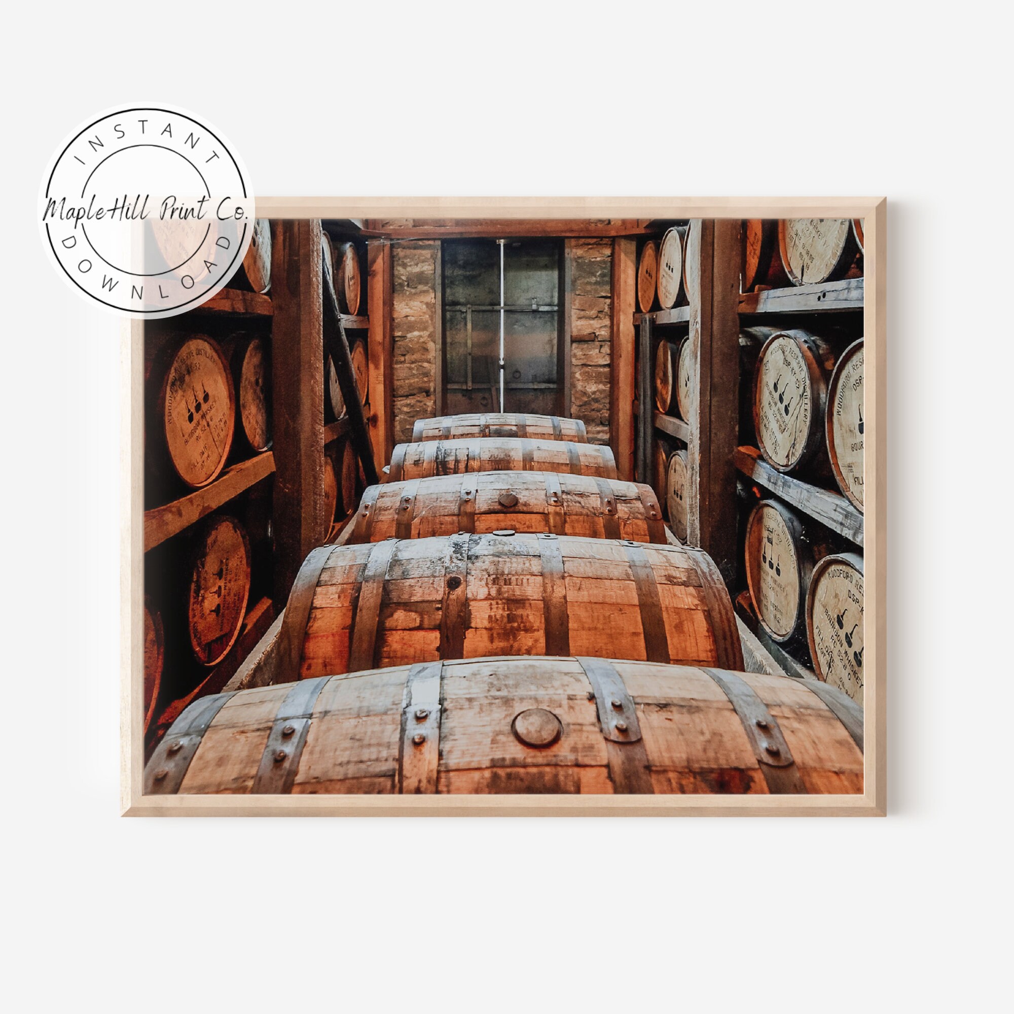 Whiskey Wall Art, Whiskey Barrel, Vintage Whiskey Wall Art, Bourbon ...
