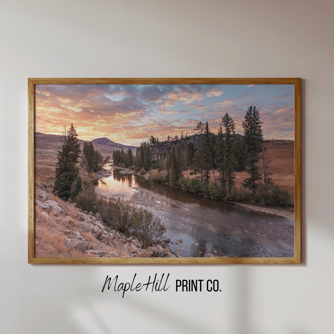 Nature Wall Art, River Wall Art, Nature Prints, Nature Print Mountains ...