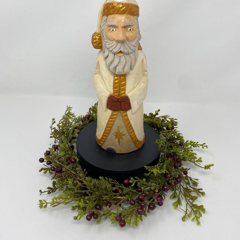 Santa Carving - Etsy