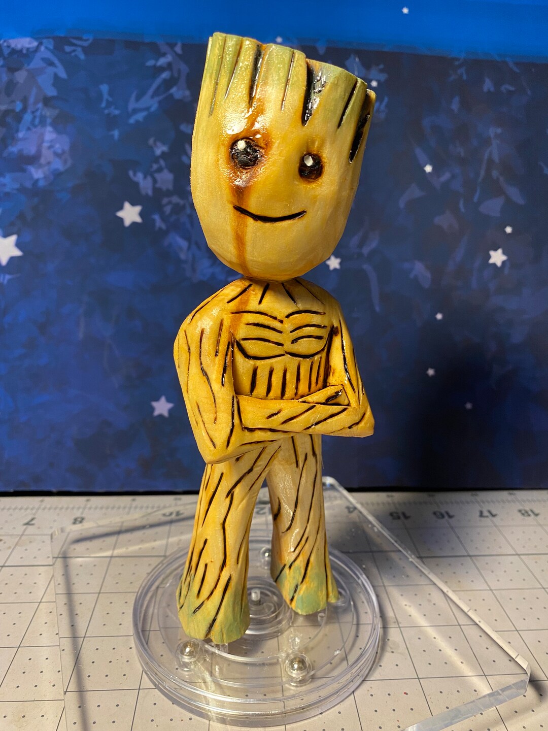 Groot Wood Carving Hand Carved One of a Kind - Etsy