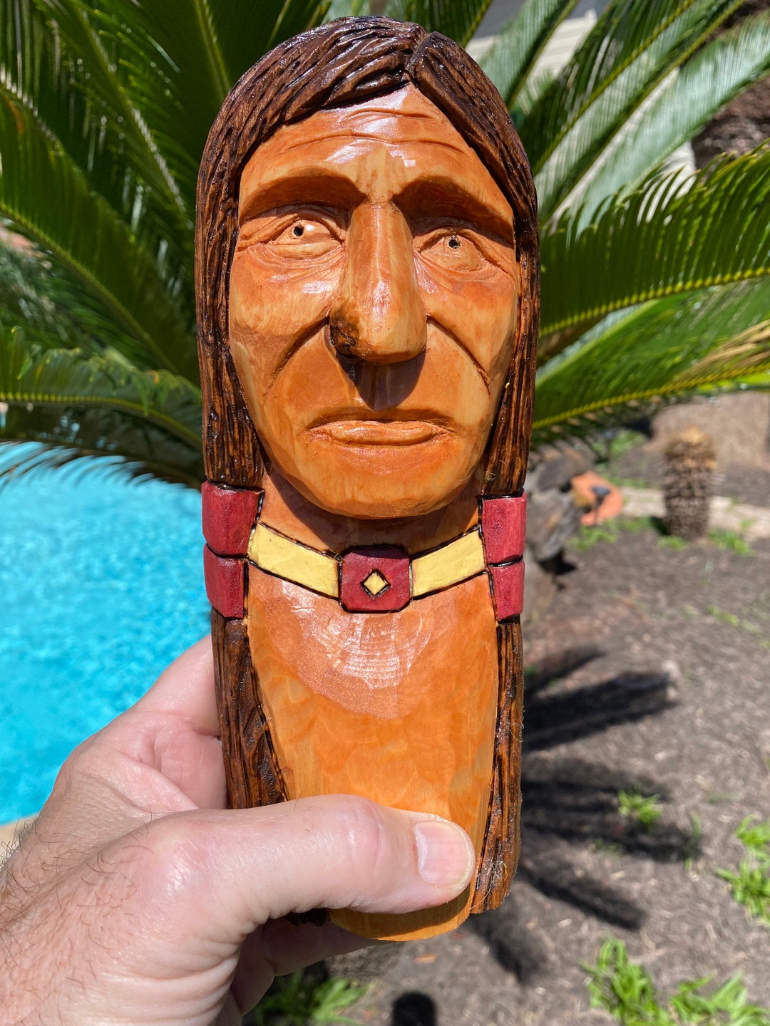 Native American Indian Wood Carving - Etsy