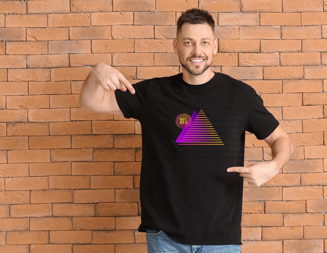 Vibrant 80's Neon T-shirt Design - Instant Download PNG File - Etsy