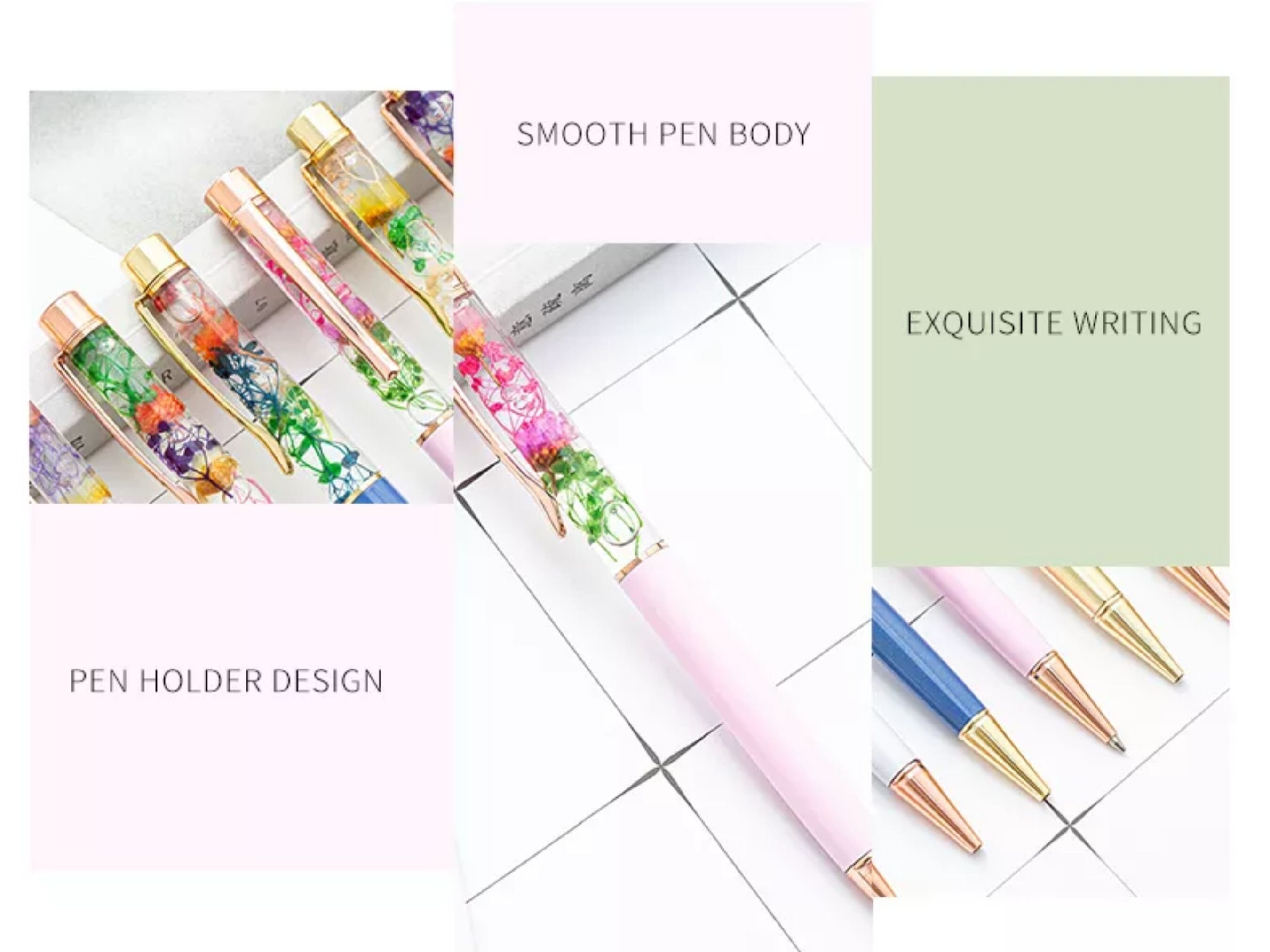Floral Pens Ink Pens Kawaii Dried Flowers Pressed Flowers - Etsy
