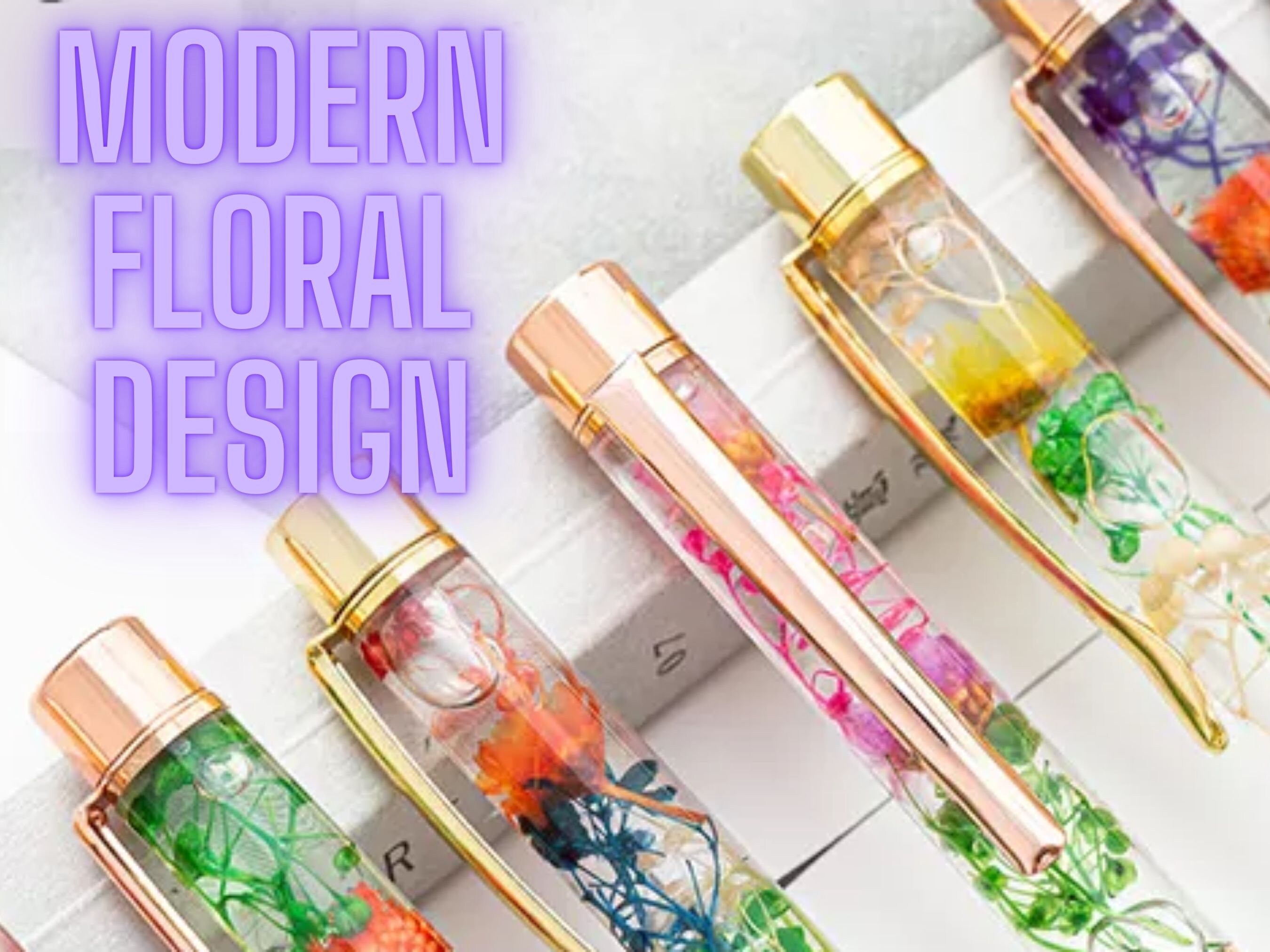 Floral Pens Ink Pens Kawaii Dried Flowers Pressed Flowers - Etsy