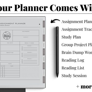 Student Planner Remarkable 2 Template| Interactive Pdf| Remarkable 2 ...