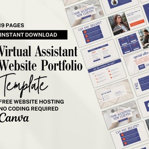 Virtual Assistant Portfolio Template Online Business Manager - Etsy