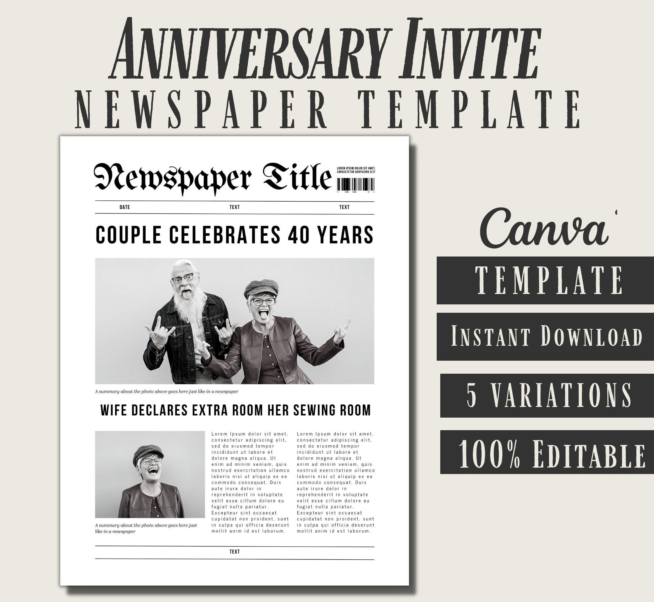 Editable Old Newspaper Template