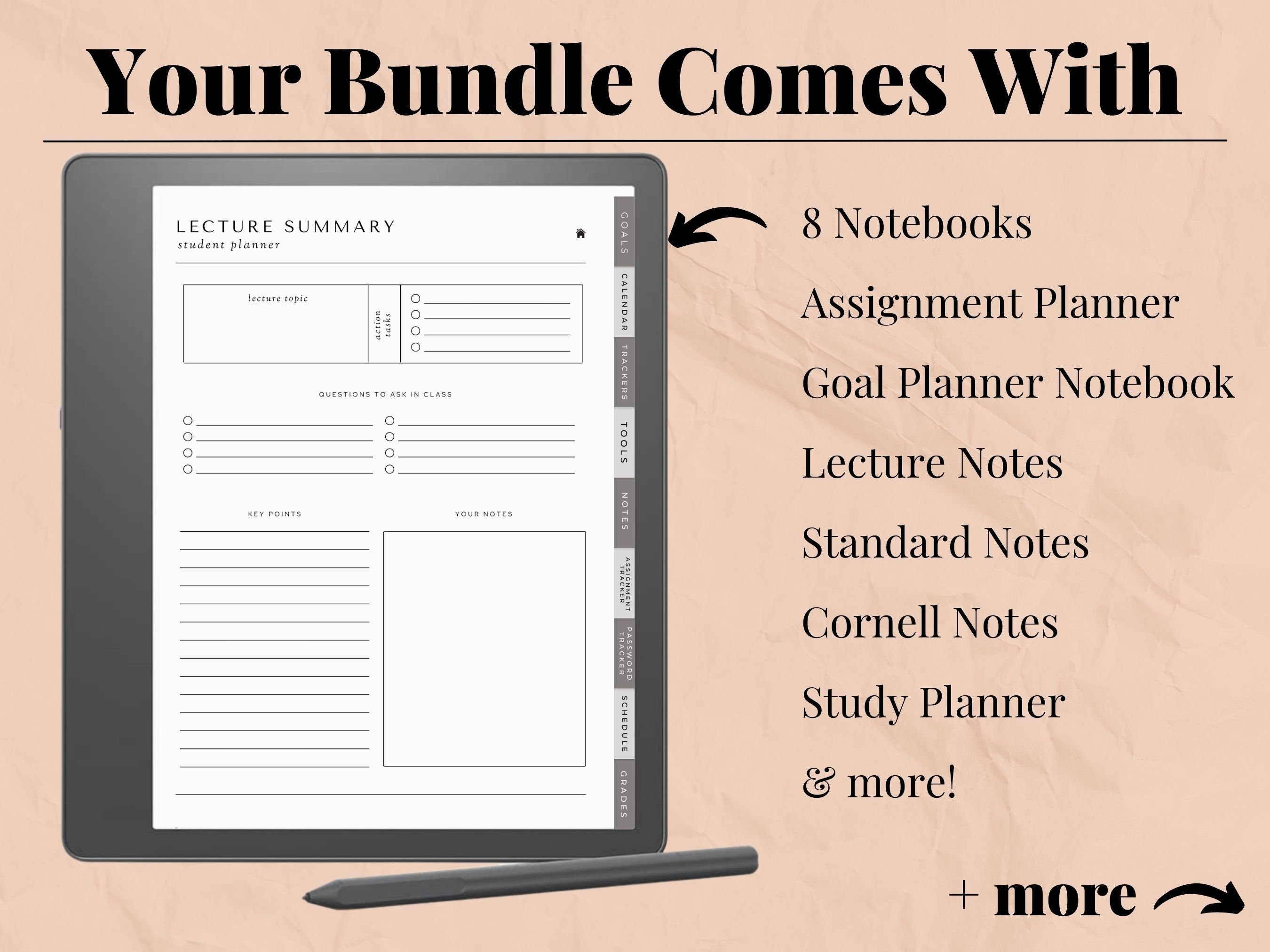 Student Planner Kindle Scribe Templates Interactive Pdf Kindle ...
