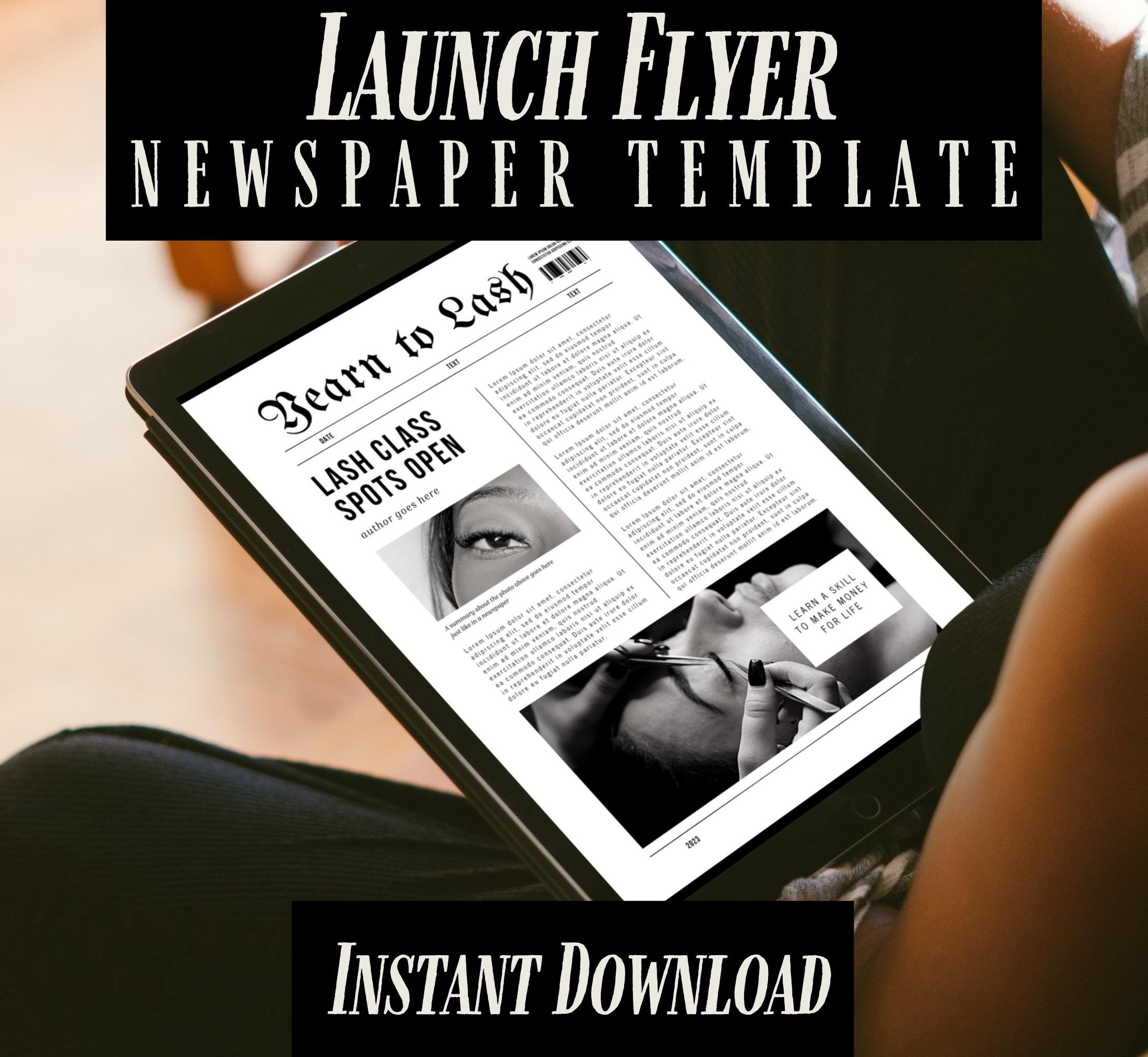 Official Launch Flyer Instant Download Newspaper Template - Etsy