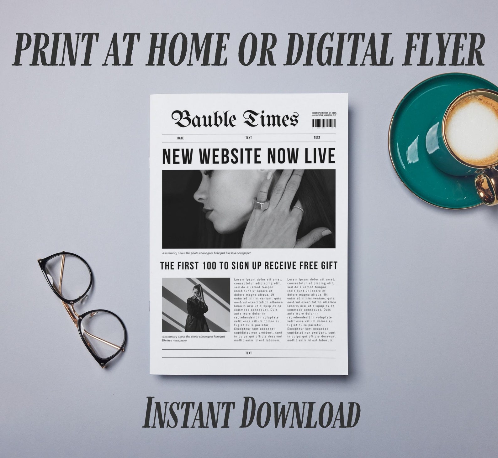 Official Launch Flyer Instant Download Newspaper Template - Etsy