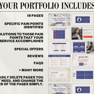 Virtual Assistant Portfolio Template Online Business Manager - Etsy