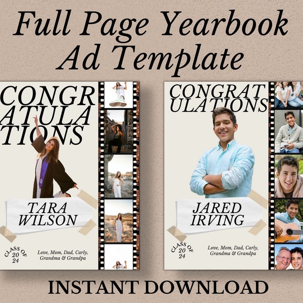 Senior Yearbook Ad - Etsy