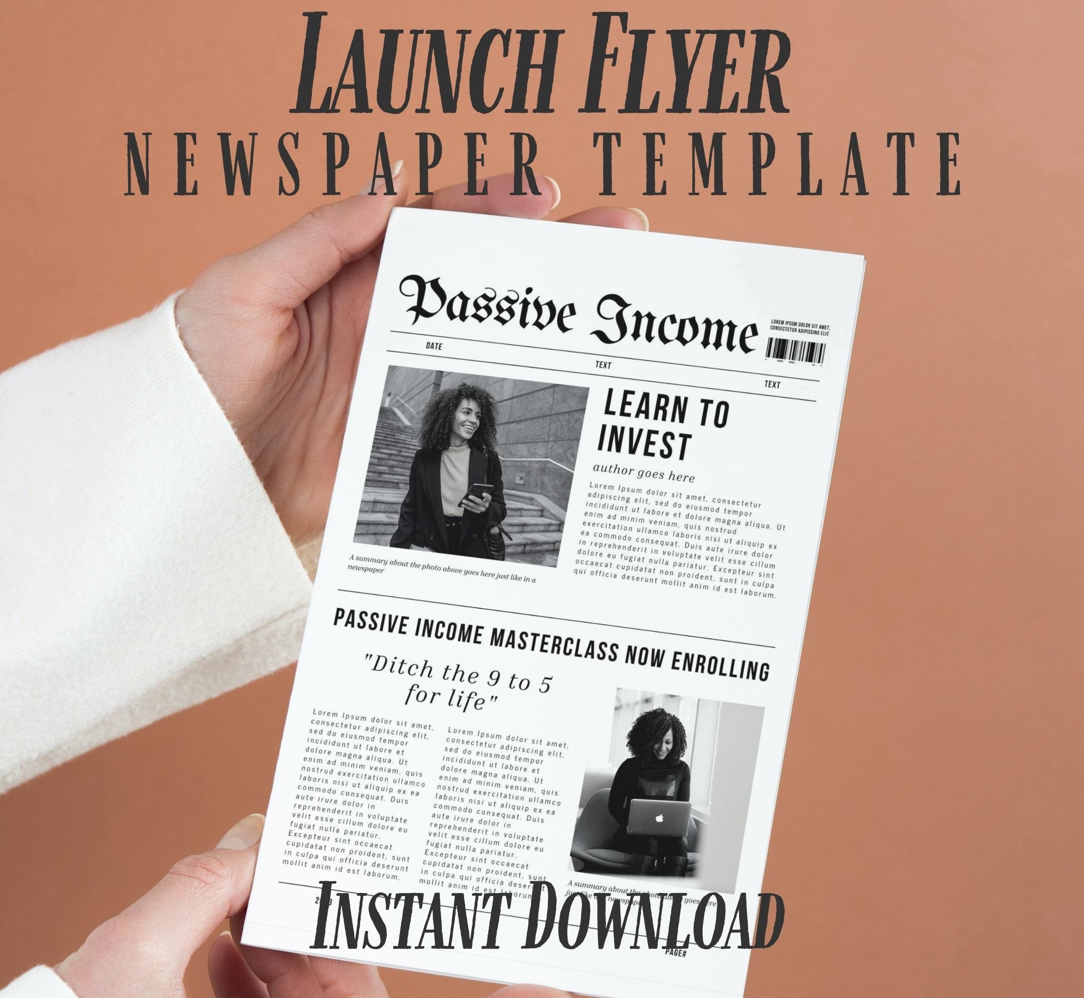 Official Launch Flyer Instant Download Newspaper Template - Etsy